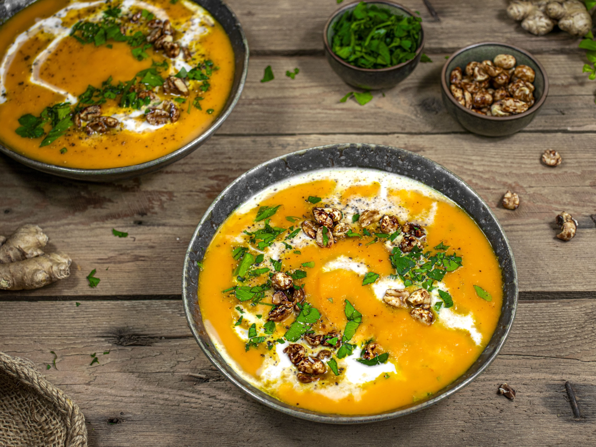 Karotten-Ingwer-Curry Suppe - Kitchenfae
